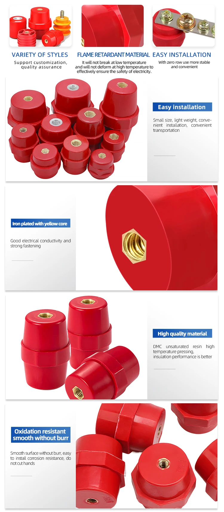 Electrical Busbar Insulators - Reliable Low Voltage Solutions