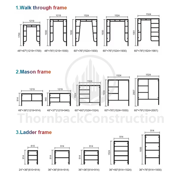 Heavy Duty Steel Frame Scaffolding with Quick Modular Setup, Strong ...