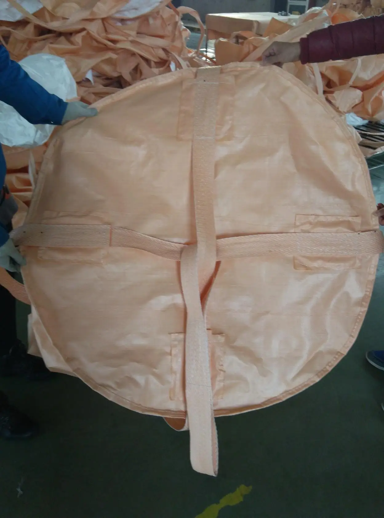 Flecon Bag 110x110 Cm - 1 Ton Fiber Bag with Double Stevedore Strap