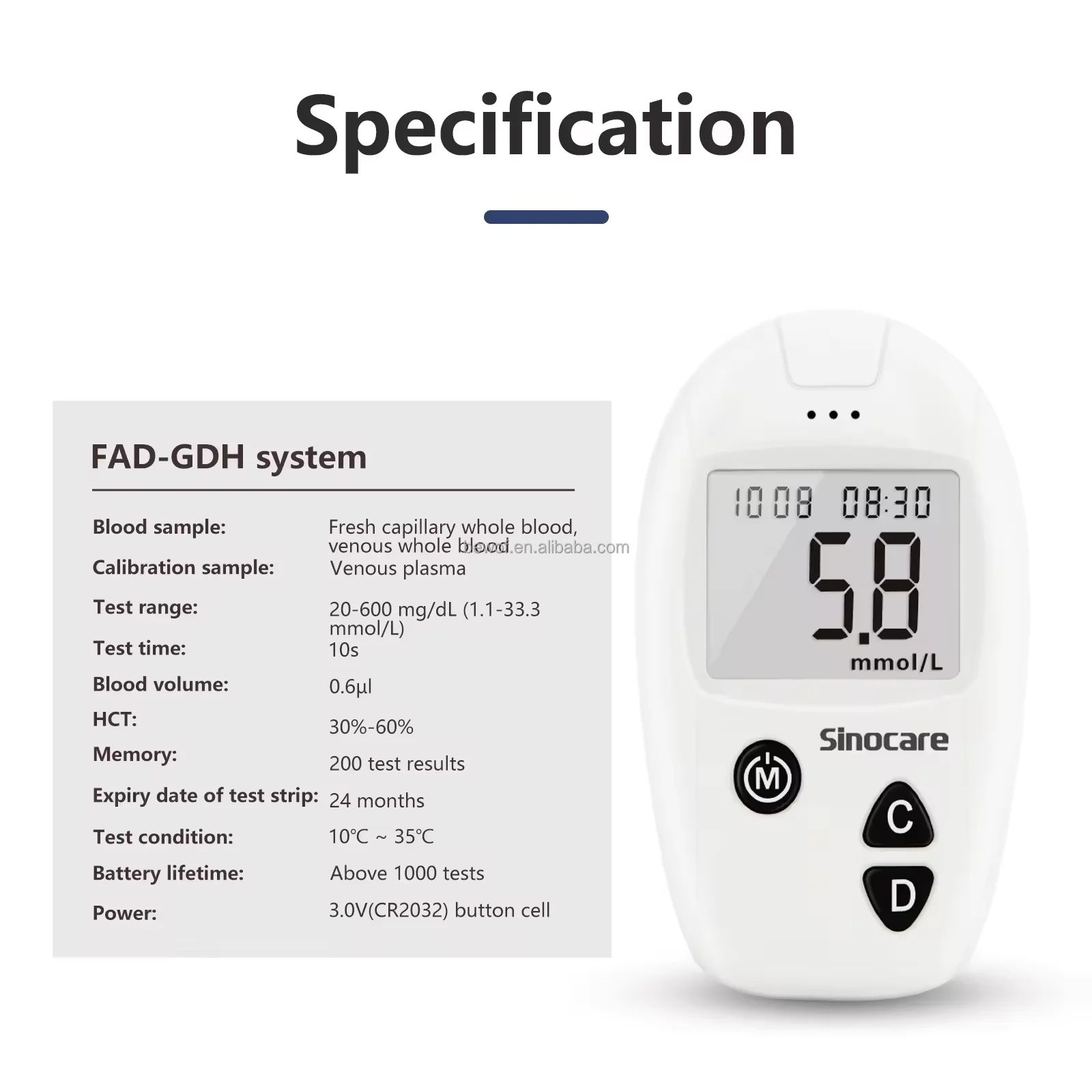Sinocare Glicemia mg Dl Safe Accu| Alibaba.com