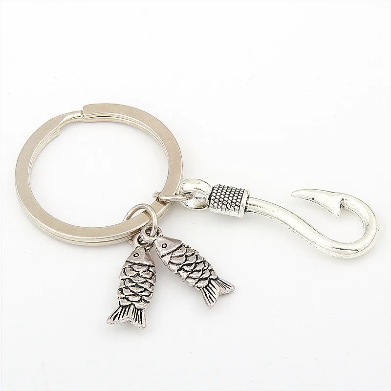 Fashion Key Ring Hip Hop Arrow Fish Hook Creative Handmade Alloy Fish ...