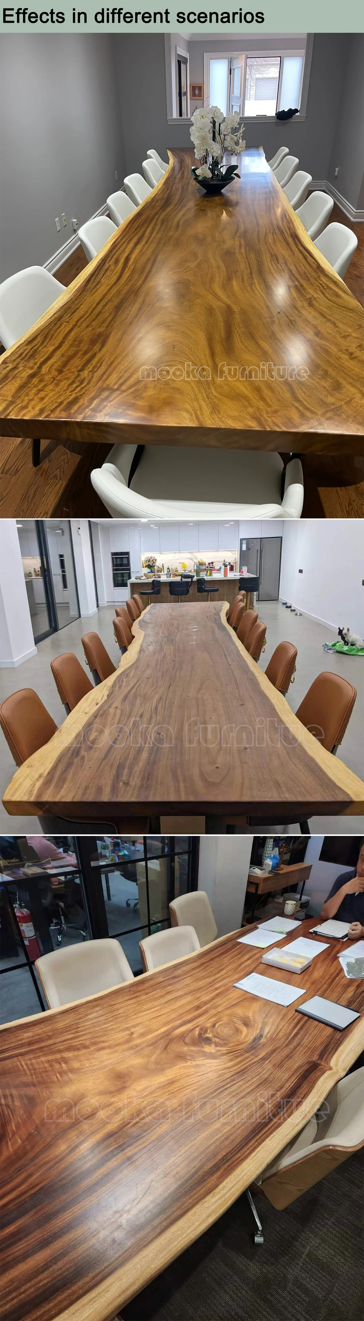 Modern Natural Edge Walnut Table Top Fast Selling 10 Seater Dining ...