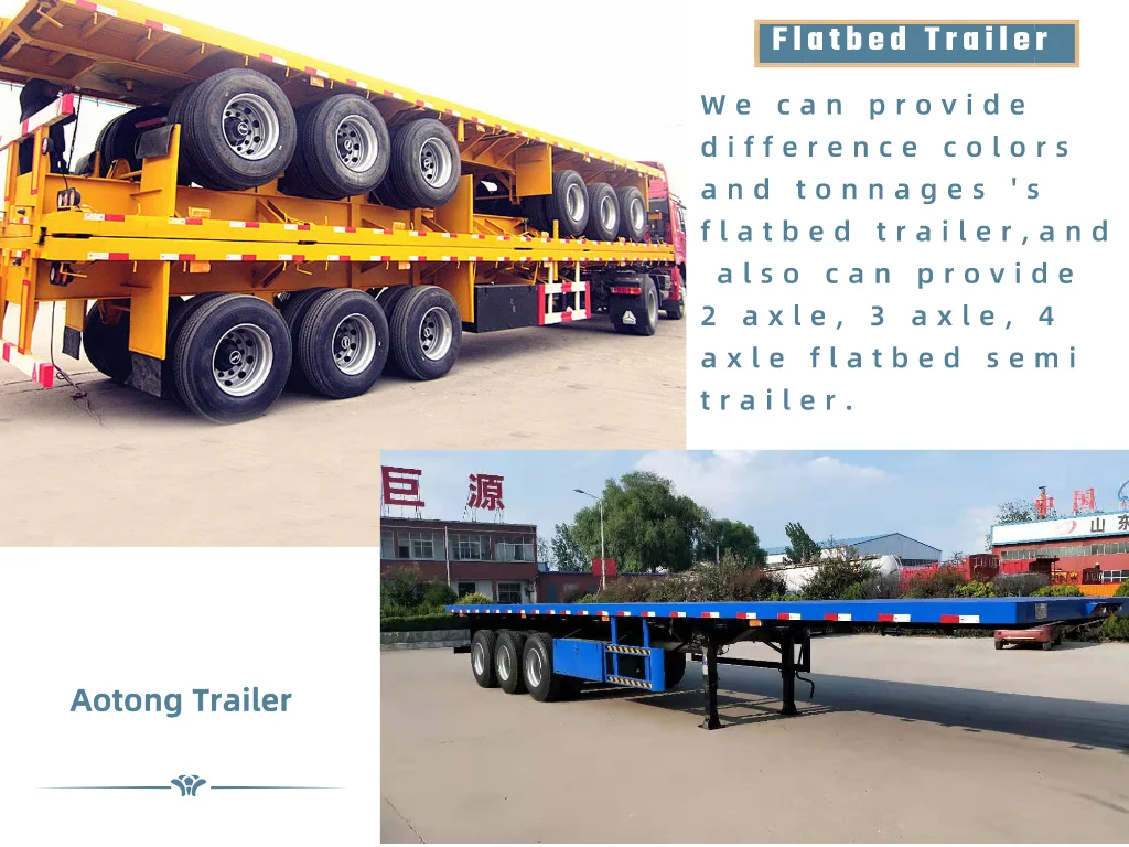 40ft 50ft 60ft Gooseneck Flatbed Container Semi Trailer