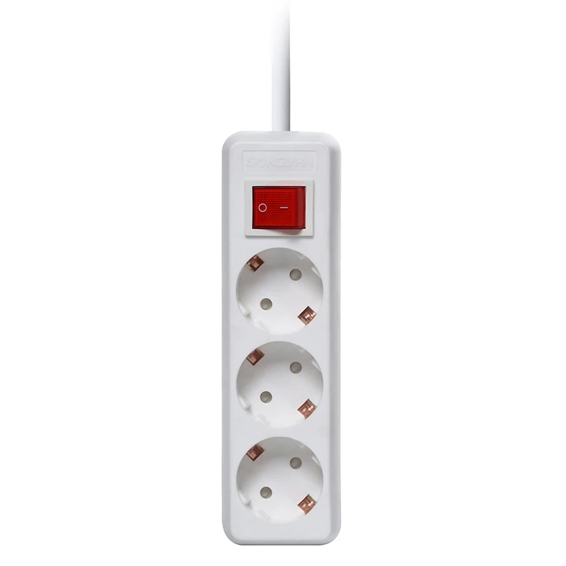 3 Way Extension Box Multi Plug Socket Switches European Power Socket ...