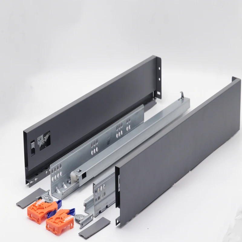 Metal Cabinet Kitchen Drawer Slide Channels Soft Closing Slide Box ...