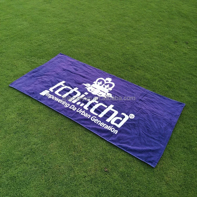 Moq 50pcs Custom Beach Towel Logo Cotton Towel Woven Full Color ...