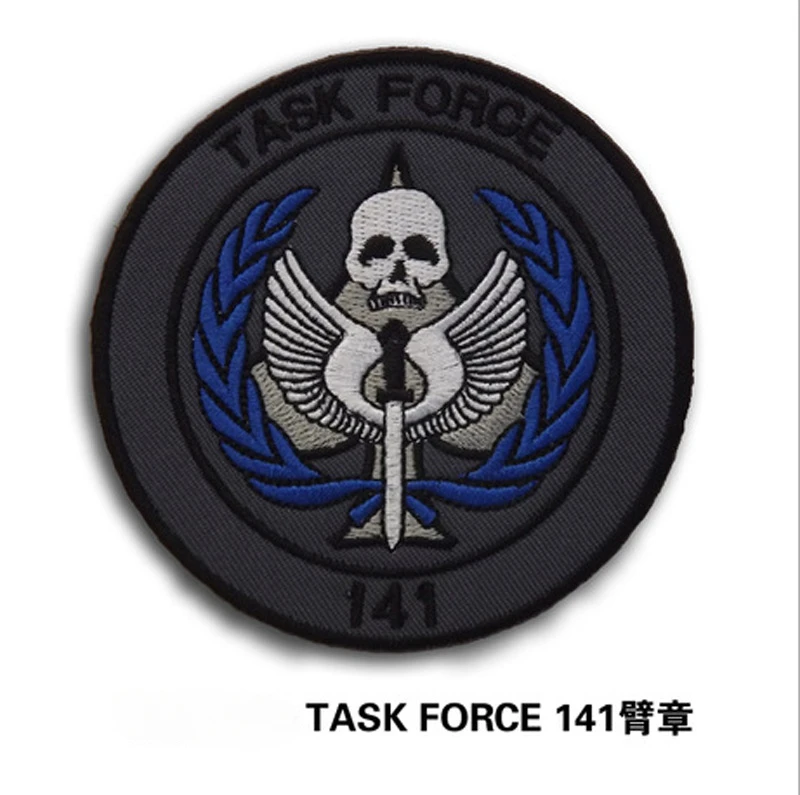 Task 141 UKSF & US Delta Force Embroidery Patches with Hook Loop