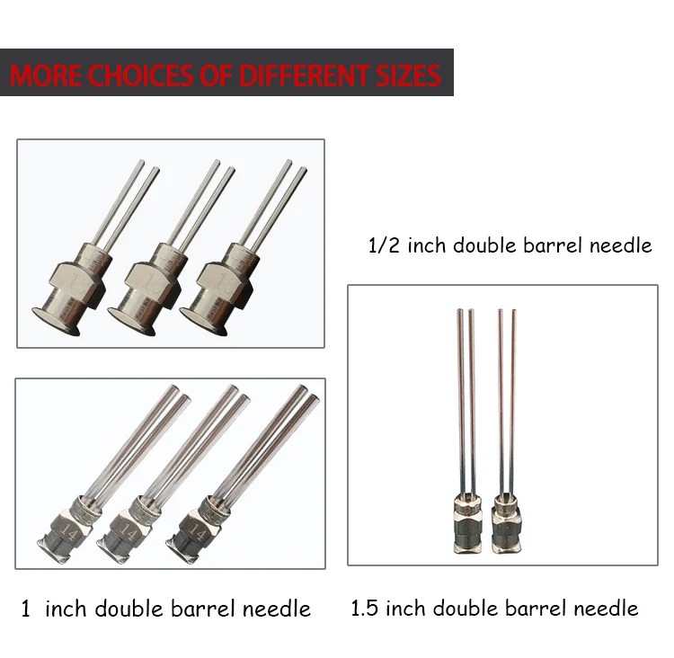 Industrial Precision 1/2 Inch Double-Tubes Needle Tips
