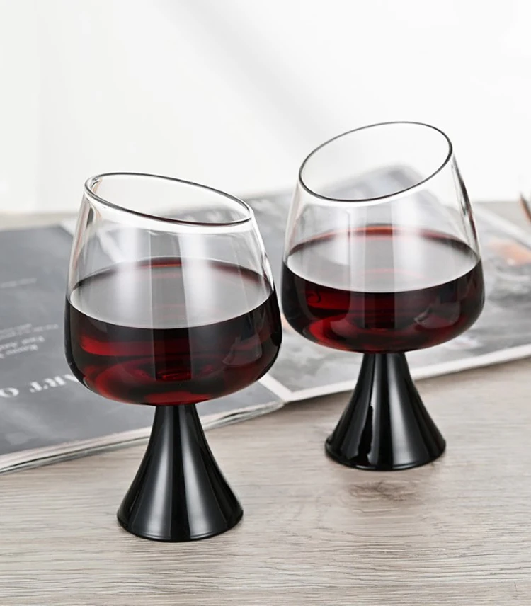Bar Glassware Coupe Glasses Gift Black Stemware Handmade Goblet ...