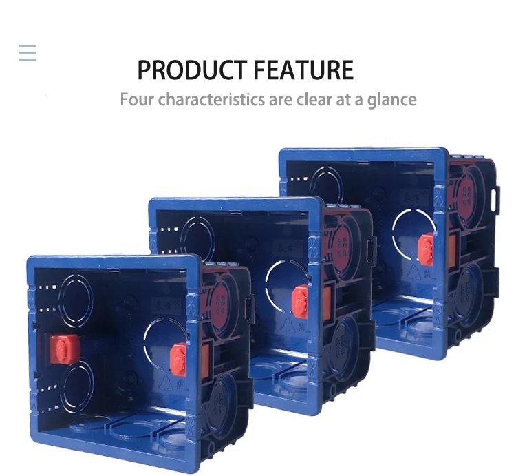 Pvc Electrical Outlet Flush Mount Switch Box 86 Type Socket Protector ...