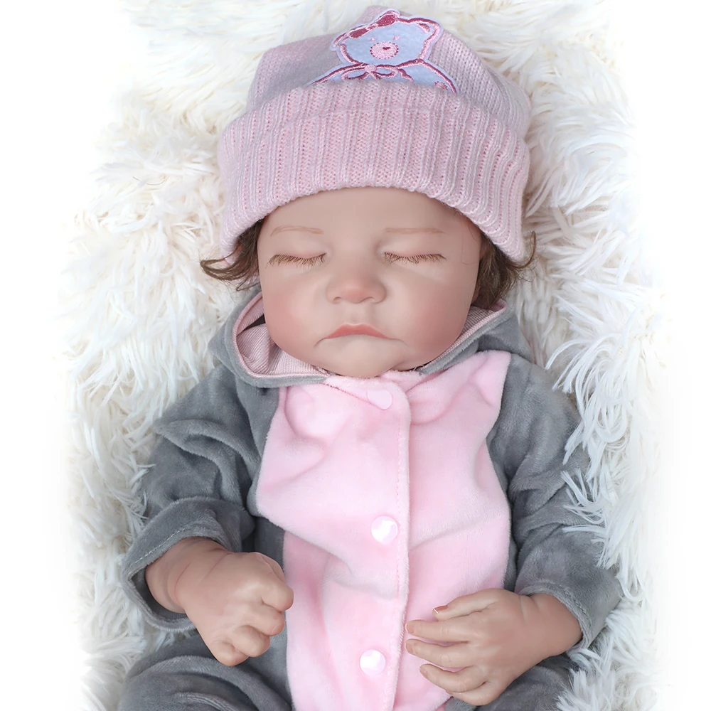 Reborn Doll 17 Inches Lifelike Silicone Cute Soft Newborn Reborn Baby ...