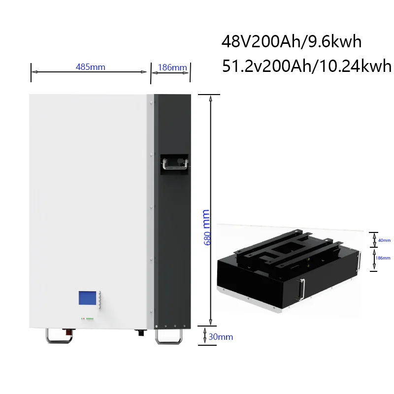 Home Energy Storage Smart BMS Wall Mounted System 48v/51.2v Lifepo4 ...