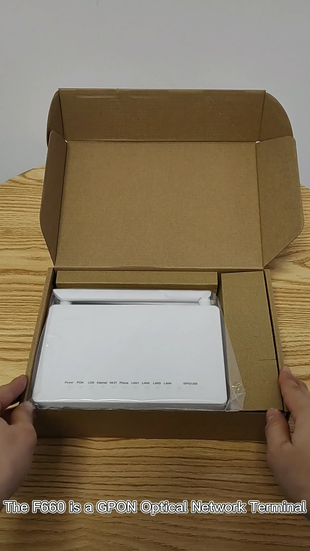 Ftth Outdoor Gpon Ont Onu Wireless Router 4ge Pots Usb Wifi 2.4g F660 ...