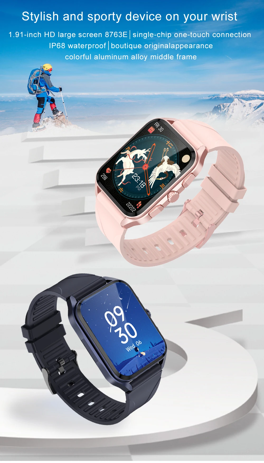 Sdk Customization Vlc206 Smartwatch Realtek8763e Aluminum Alloy Screen ...
