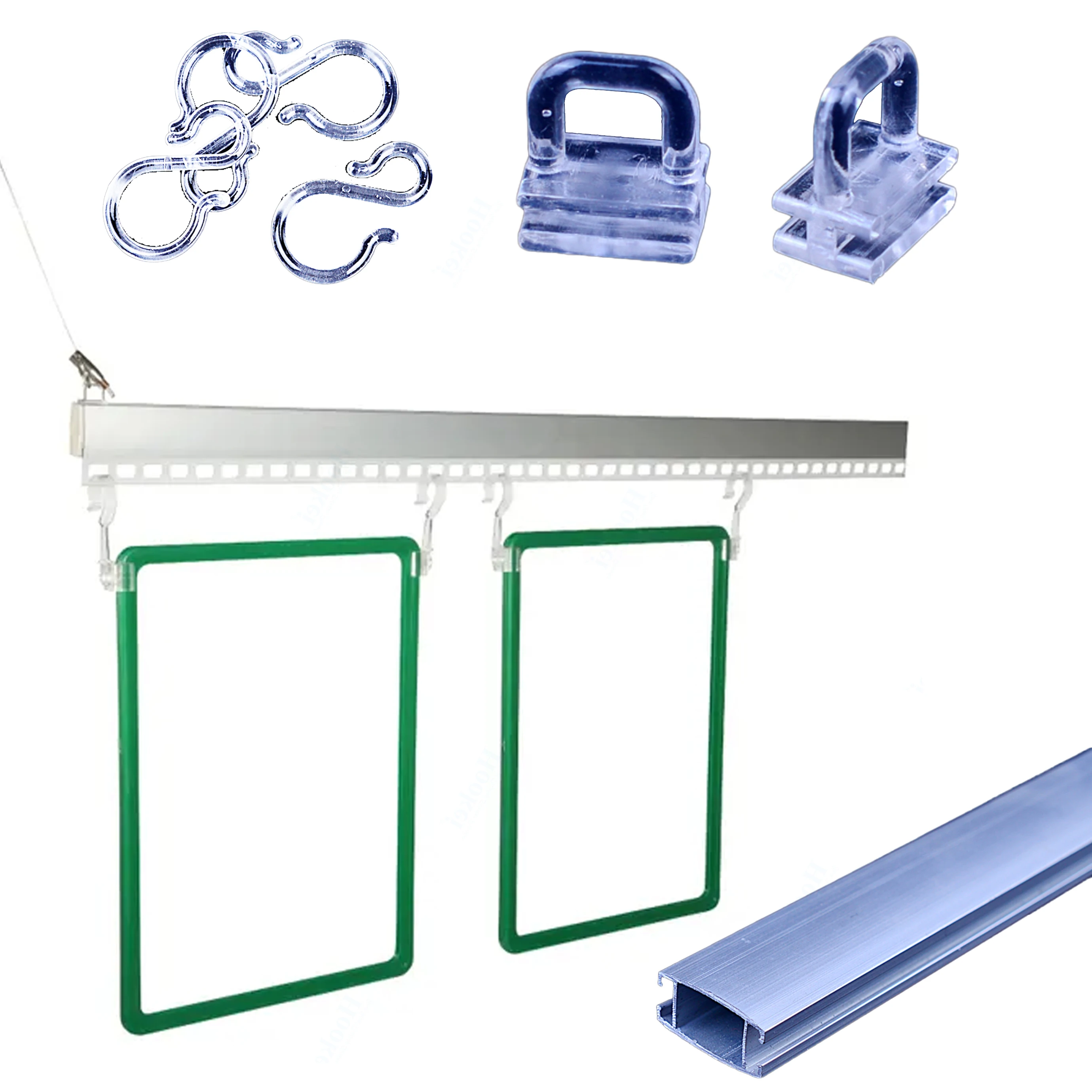 Poster Hanger Banner Holder Aluminum Ceiling Hanging Rail with A4 ...