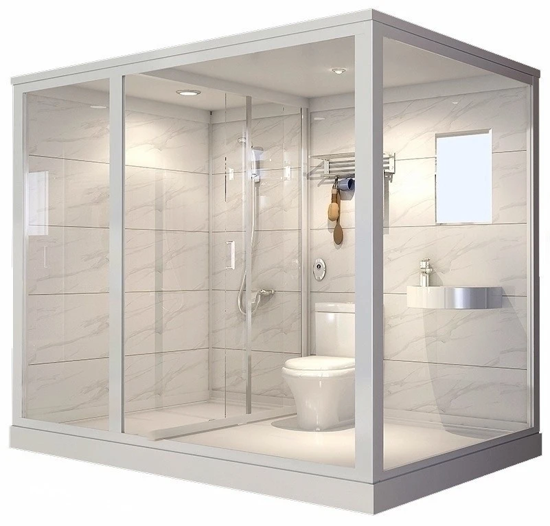 All In One Shower Room Unit Portable Prefab Bathroom Pod Integrated ...