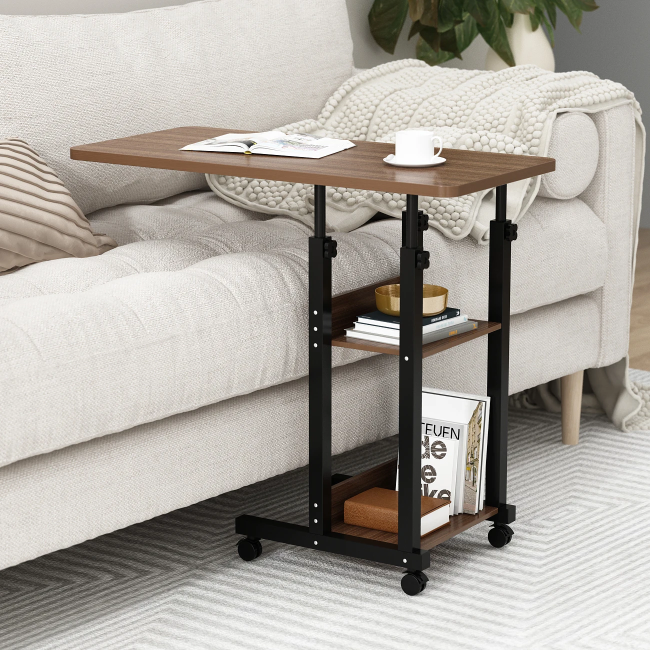 Small Furniture Living Room Bedroom Mobile Slide Under Couch Sofa Snack ...