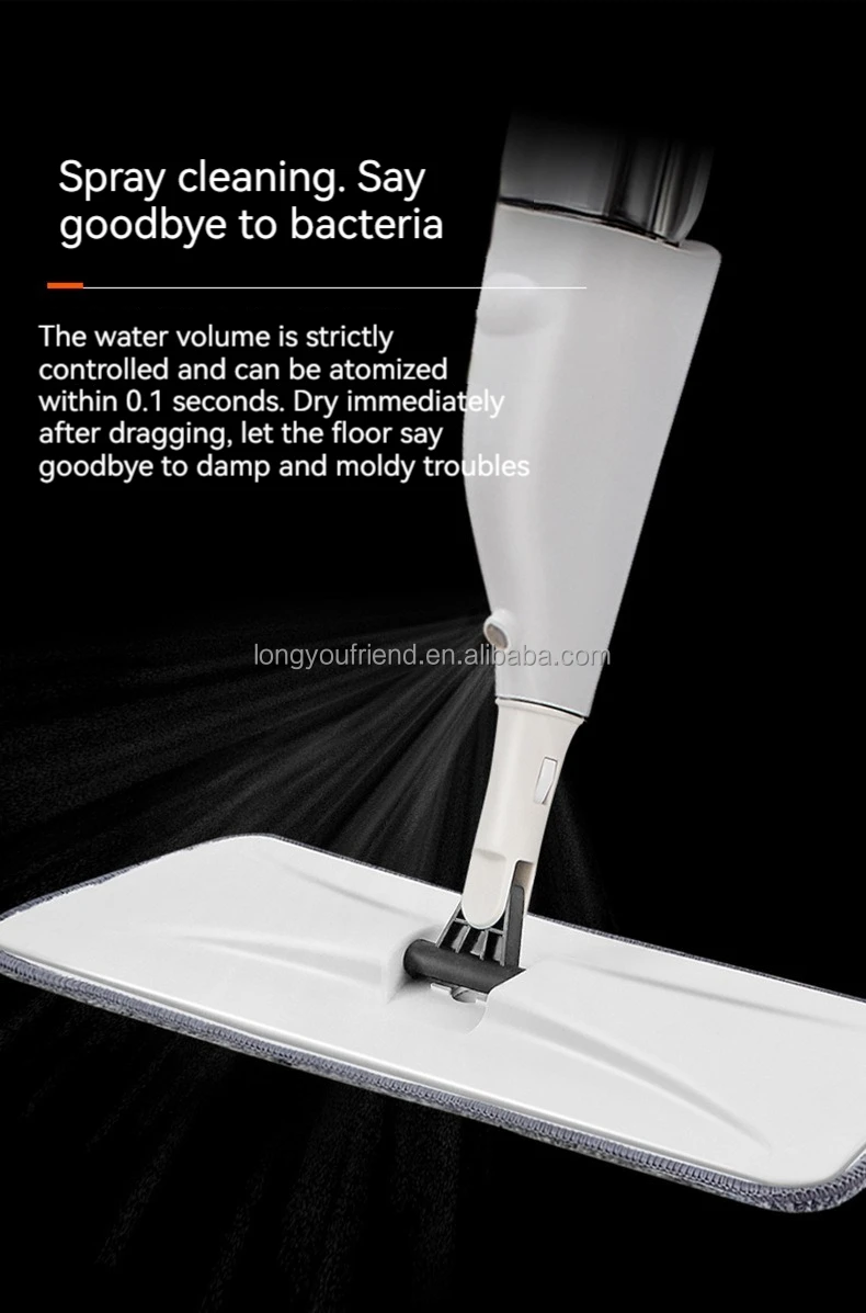 Multifunctional Wet Dry Hand-Free Spray Mop Rectangle Mop Head Easy ...