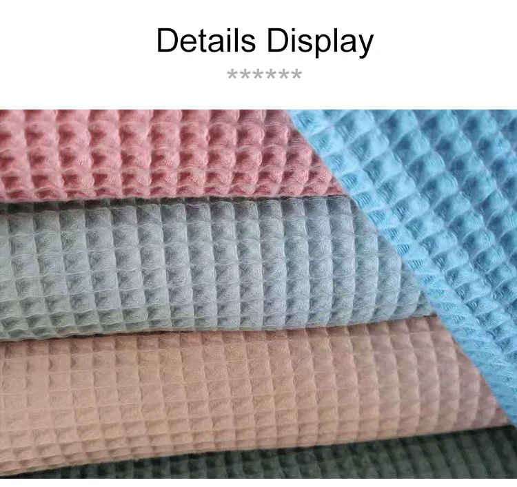Shop High Quality 100% Cotton Waffle Fabric for Home Textiles