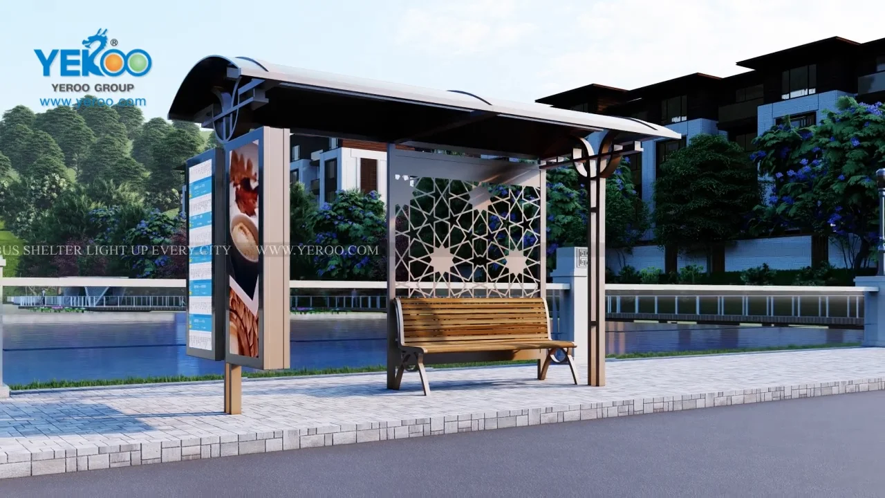 Street Furniture Metal Bus Shelter Design Bus Stop Station Structure ...