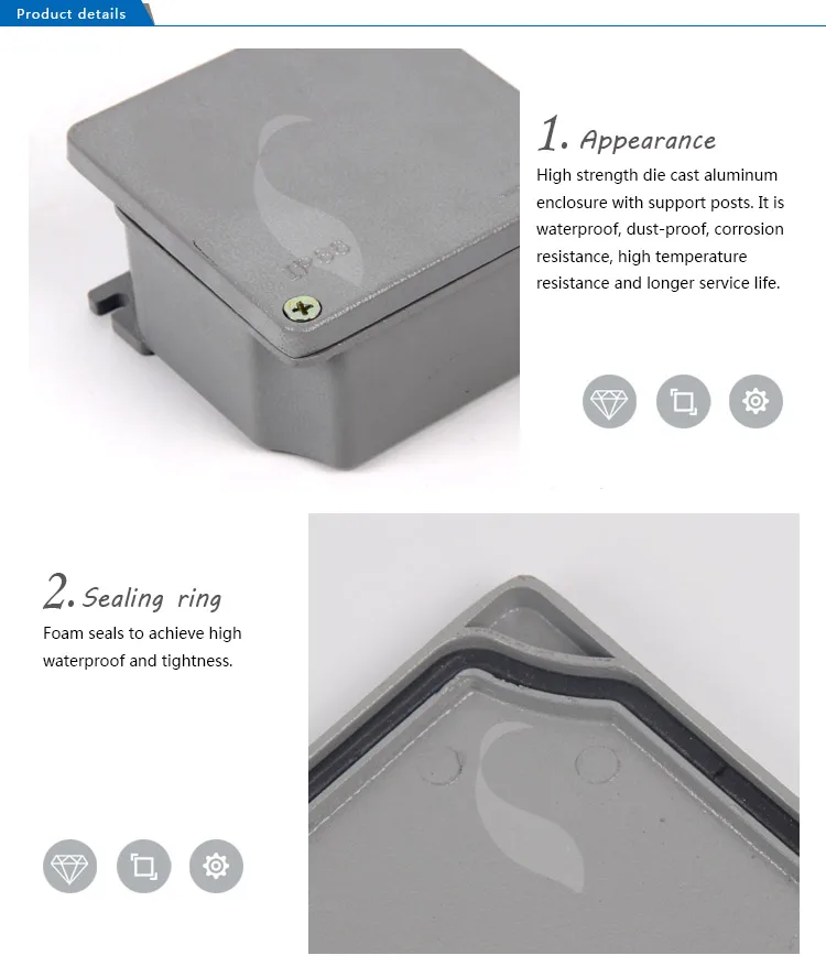 Aluminium Project Box Waterproof Enclosure Ip66 Waterproof Box Ip66 ...