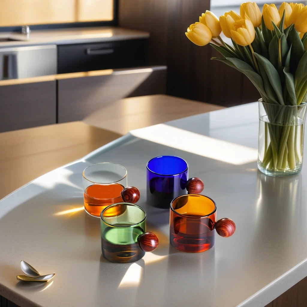 Wholesale Nordic Colored Amber Clear Small Glass Coffee Tea Milk Drink ...