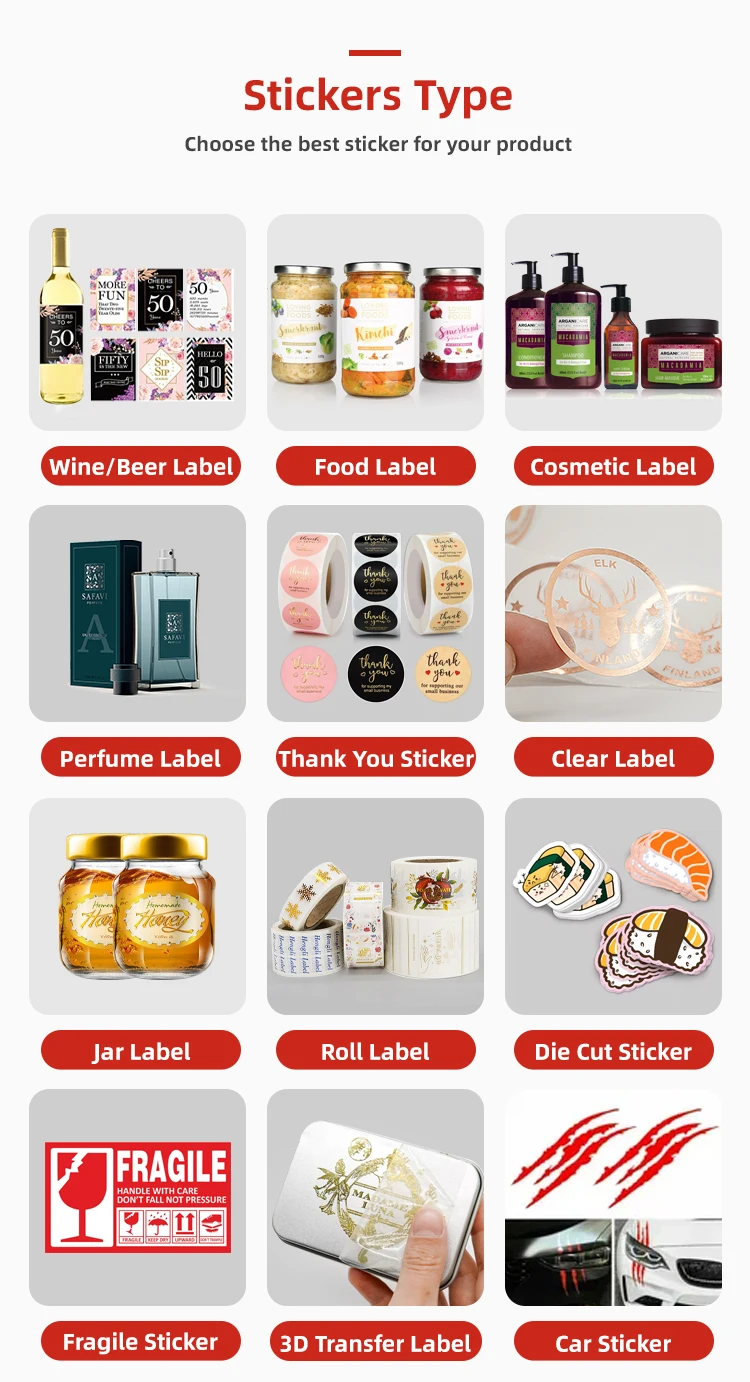 Custom Adhesive Waterproof Round Circle Logo Sticker Printing Roll ...