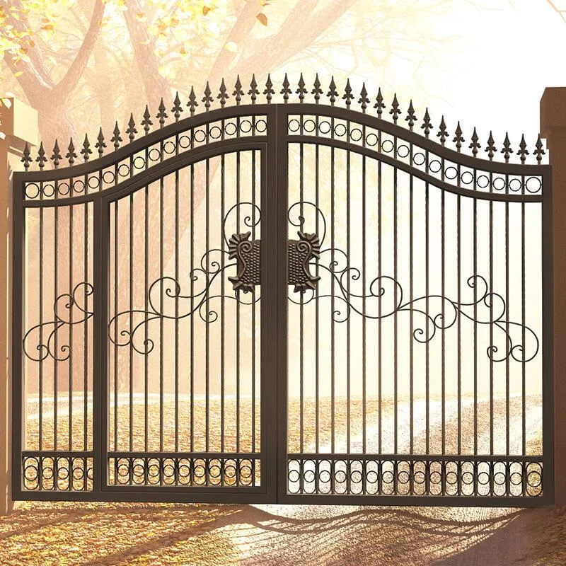 Commercial fence grill and gate designs welded wrought iron gate grill ...