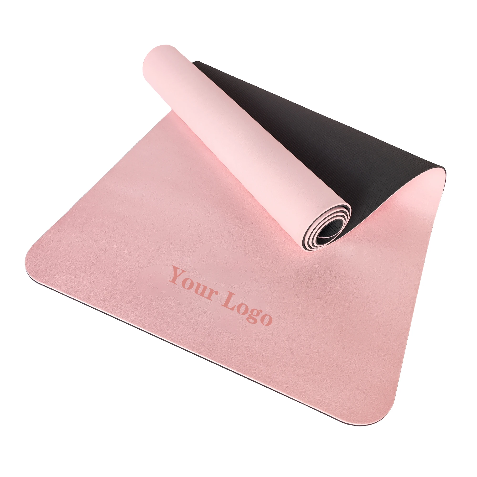 Free Sample Custom Printed Eco-friendly Tpe Yoga Mats Logo Gym Durable Yoga Mats Long Travel Non ...