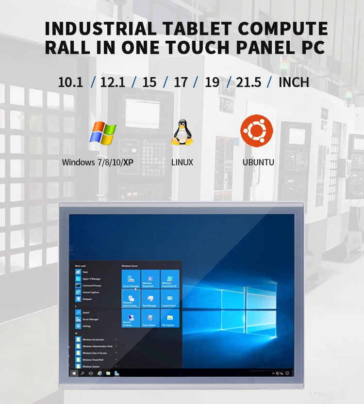 12.1 Inch Industrial Panel Pc Computer Ip65 10-point Capacitive Full Hd ...