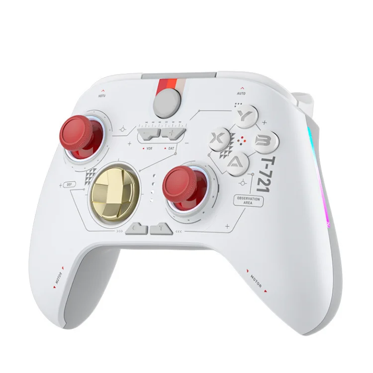 With Hall Effect RGB Gaming Controller for PC/Switch/Phone Wireless Bt ...