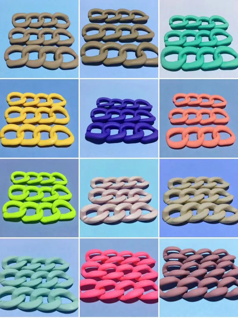 Wholesale Large Plastic Link Chain Shiny Gold Plastic Chain For Shoes ...