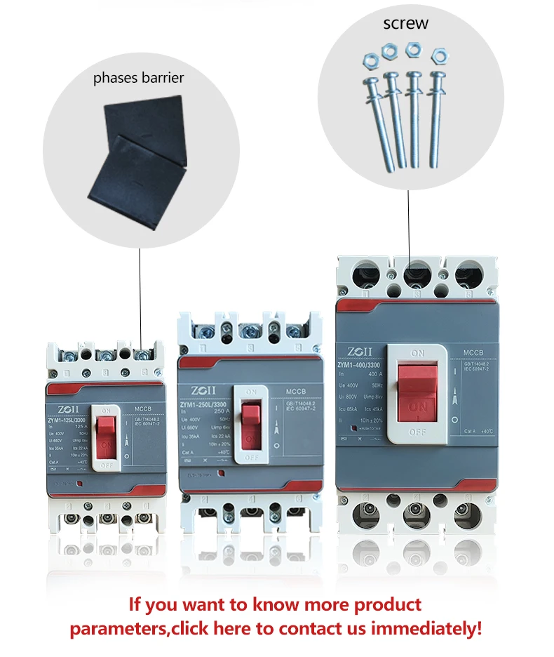 Zoii 3 Phase Mccb Circuit Breaker Main Switch 63amp 100amp 125amp ...