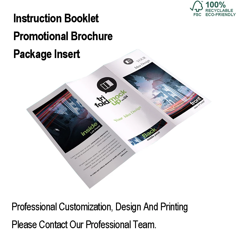 Customized Folded Leaflet Printing A4 A5 A6 Flyer Promotion Printable ...