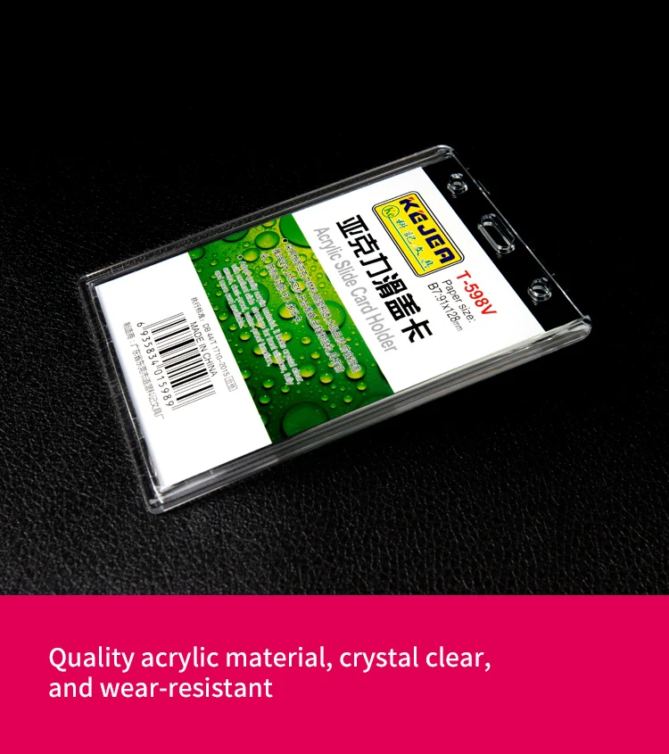 Kejea Slide Window Acrylic Card Holder Id Cover Various Sizes Card ...