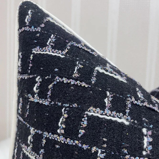 Modern Super Soft Velvet Channel Style Navy Blue Cushion Sofa Cover ...
