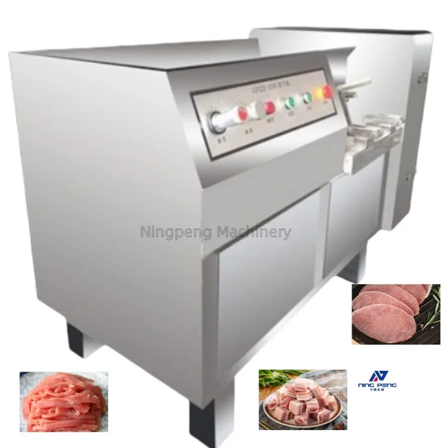 Frozen meat block cube cutting machine beef chicken meat cube dicer ...