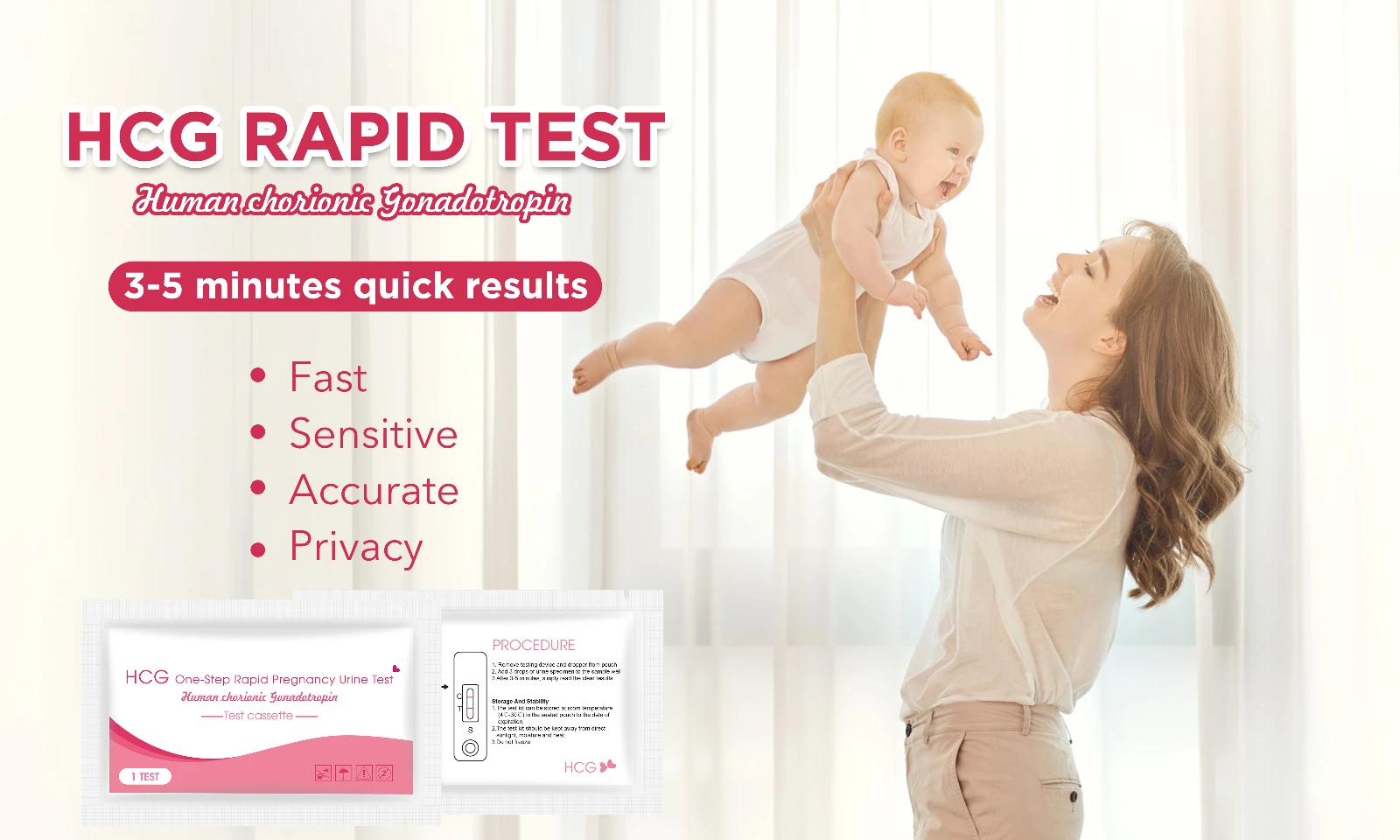 Early Pregnancy Baby Check HCG Test Kit - One Step Fertility Rapid Test