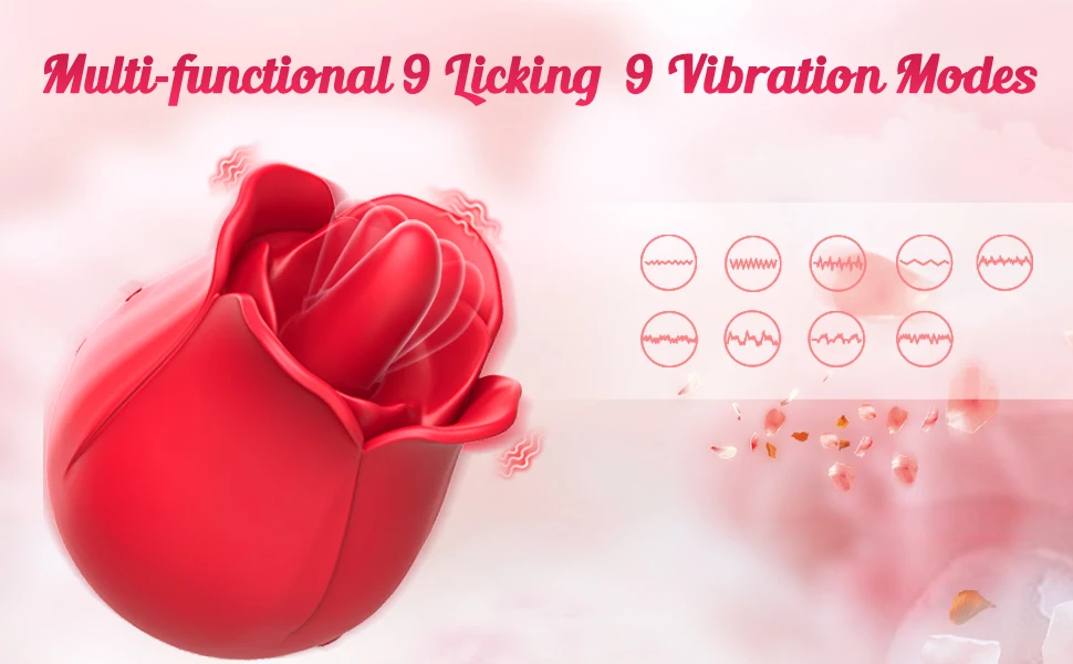 Clitoral Sucking Vibrating 7 Intense Red Rose Flower Shaped Massage ...