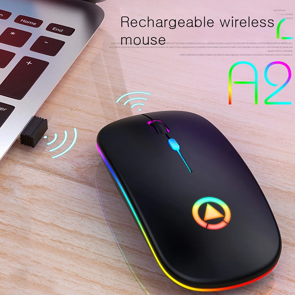 Air Mouse A2 Rechargeable Wireless Mouse Fly Keyboard Remote For ...