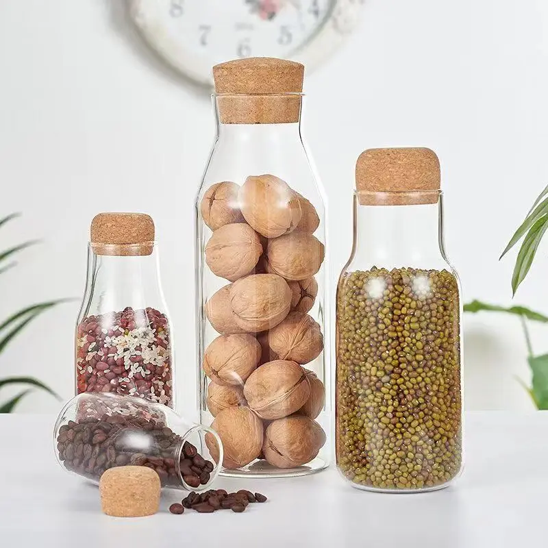 High Borosilicate Glass Canister Flask 150ml 300ml 600ml Container ...