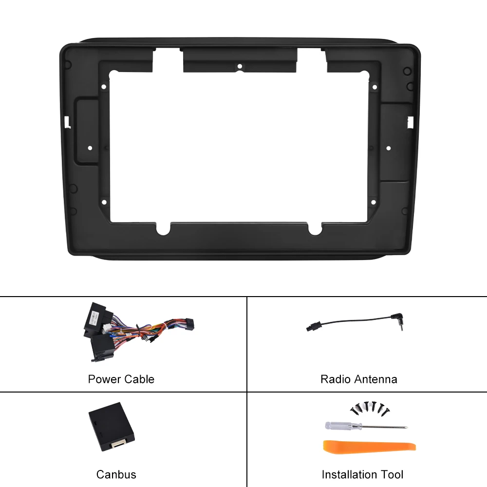 Podofo Dash Kit for Skoda Fabia 2008-2014 - 10'' Car Radio