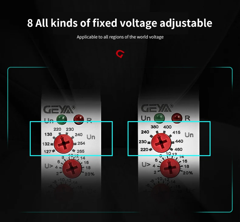 GEYA GRV8-04D Power Protection Relay - 3 Phase Voltage Monitor