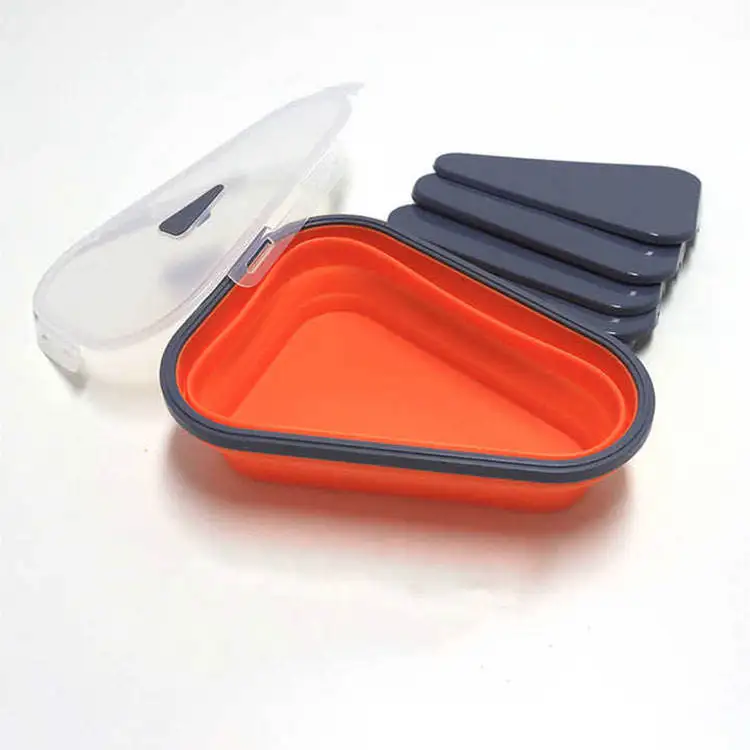5 Tray Folding Silico Pizza Container Box Collapsible Plastic Silicone ...
