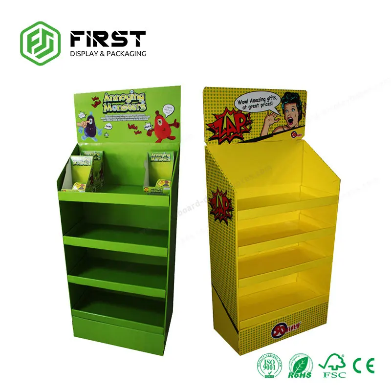 Custom Funko Pop Retail Promotion Foldable Cardboard Shelf Floor ...