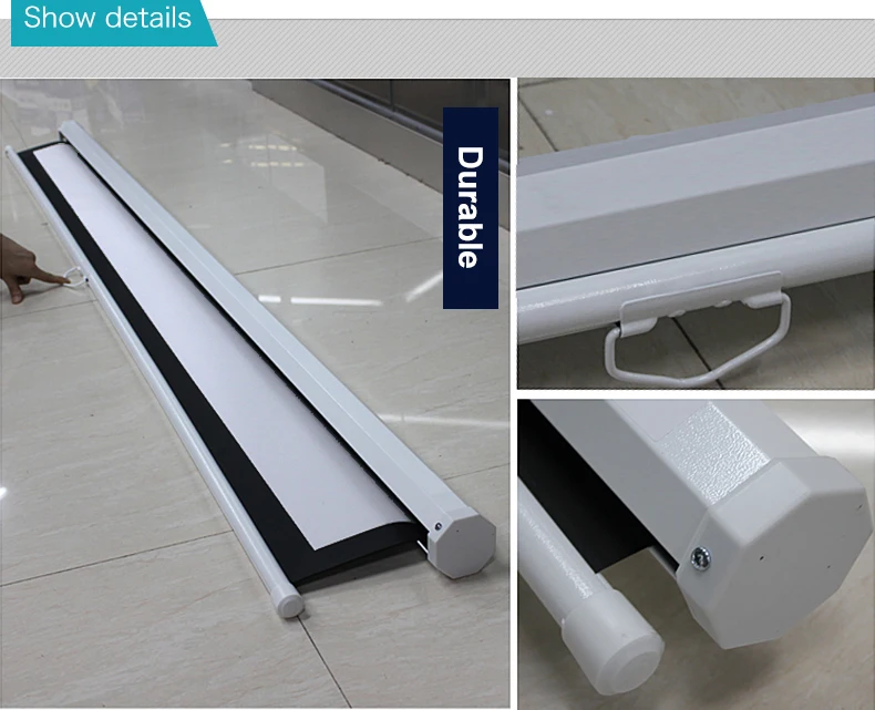 120 Inch Manual Pull Down Projector Screen Wall Celling Mounted Auto ...