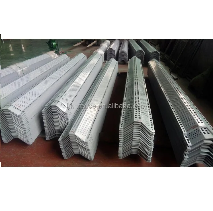 Perforated Windbreak Dust Suppression Wall Fencing / Galvanized Steel ...