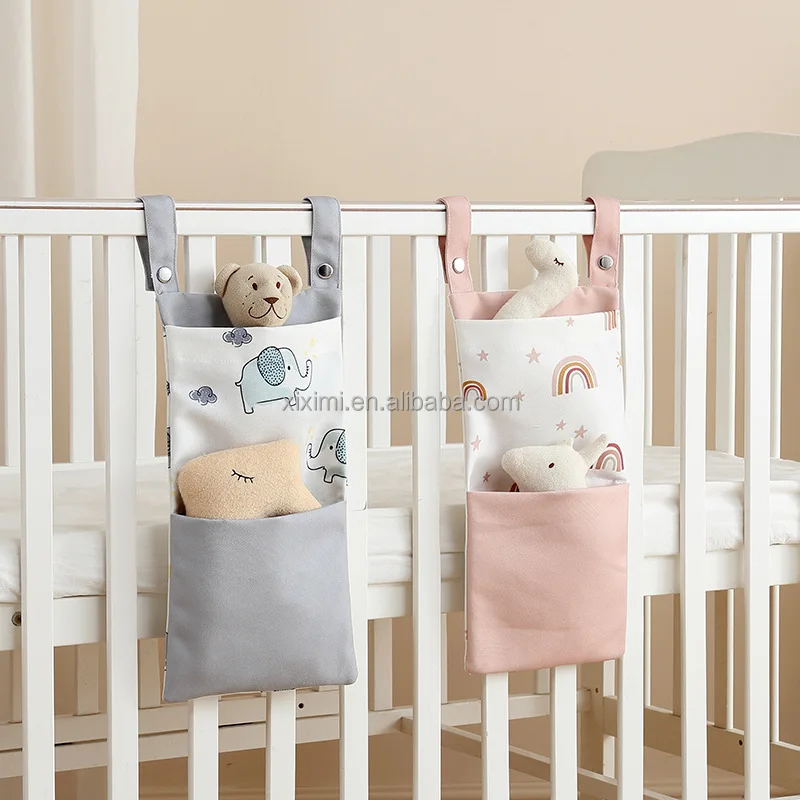Newborn Baby Hanging Diaper Caddy Organizer Storage Bags Hanging Basket ...