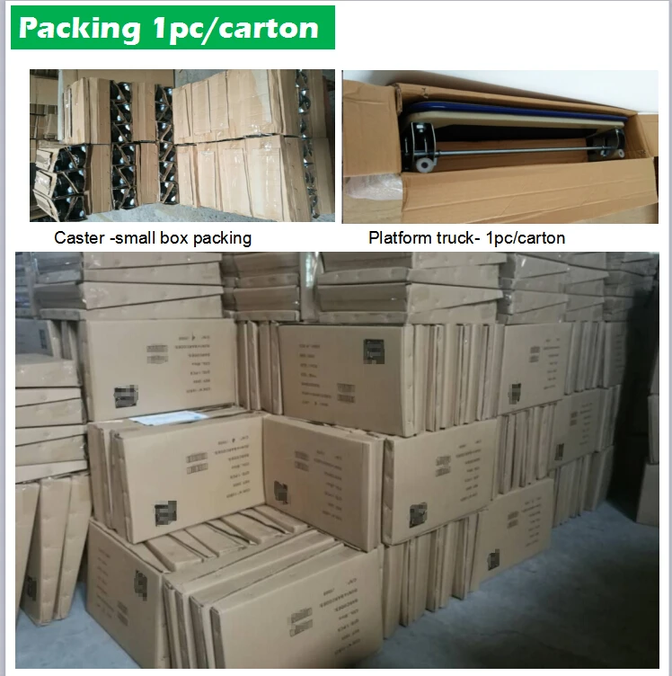 300kg Heavy Duty Push Cart Hand Trolley Warehouse Moving Platform Truck ...