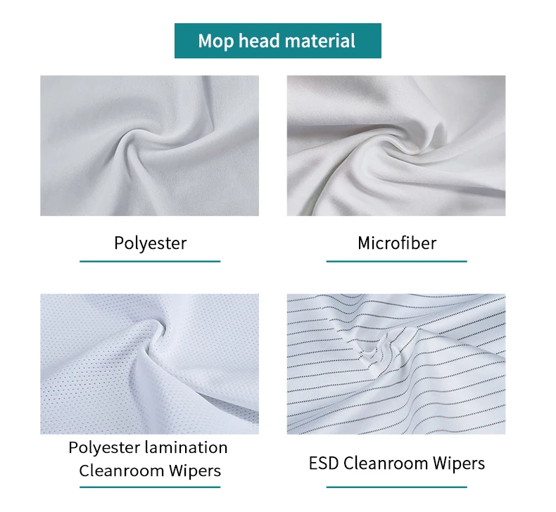 Electrostatic-safe ESD Polyester Cleanroom Mop for Sensitive Equipment